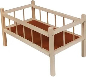 RAPPA Dřevěná postýlka pro panenku / Nábytek pro panenky / 50 x 28 cm