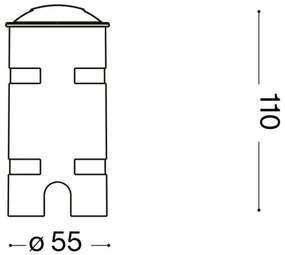 Ideal Lux - LED Nájezdové svítidlo ROCKET LED/2W/24V CRI 90 IP68 matný chrom