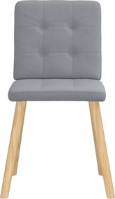 Jídelní židle 4 ks světle šedé textil 3315168