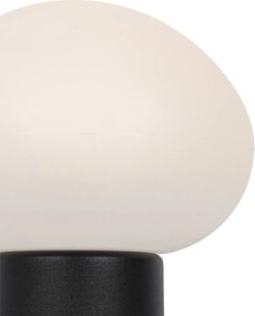 Sada 2 dobíjecích LED stolních lamp hříbek černý - Louise