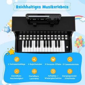 Costway 25 Keys Mini Digital Piano se stoličkou Dětské piano