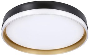 Černo-bílo-zlaté LED stropní svítidlo Manhattan kulaté 24W  - Candellux