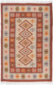 Koberec kilim tkaný oboustranný vzor 120 x 180 cm terra