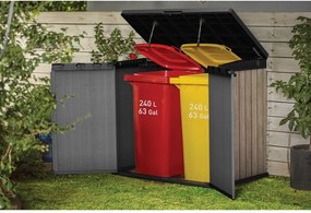 Hnědý plastový zahradní úložný box Deco – Keter