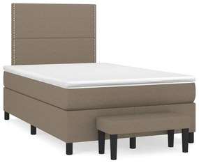Box spring postel s matrací taupe 120x190 cm textil 3270352