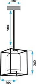 Toolight Toolight, stropní svítidlo 1xE27 APP1265-CP, černá-zlatá, OSW-02422