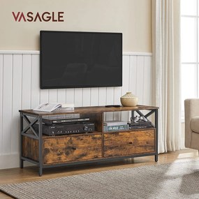 TV skříň se 2 zásuvkami 120 x 50 x 40 cm rustikální hnědá