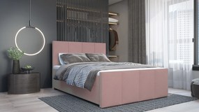 SFAB Kontinentální čalouněná postel MILANO (160x200 cm) Barva látky: Petrolejová (Lincoln 75)