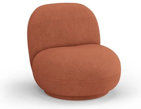 Křeslo z textilie bouclé v cihlové barvě Chuck – Micadoni Home