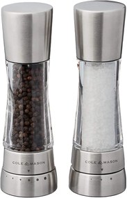 Cole&Mason Sada mlýnků na pepř a sůl Derwent Titanium Gourmet Precision+