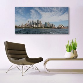 akrylový obraz Město Moře Domy Sydney 120x60 cm