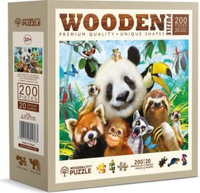 Wooden city dřevěné puzzle vítejte v džungli 200 dílků