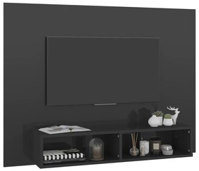 vidaXL Nástěnná TV skříňka šedá vysoký lesk 120x23,5x90 cm dřevotříska