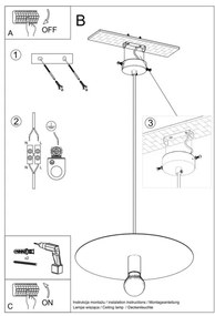 Sollux SL.0853 - Lustr na lanku FLAVIO 1xE27/60W/230V černá