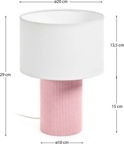 Bílá/světle růžová dětská lampička Bianella – Kave Home