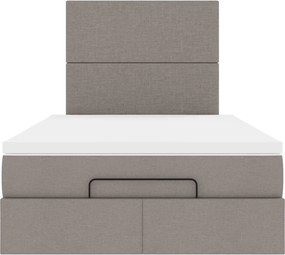 Osmanský rám postele s matrací taupe 120x200cm textil 3313068