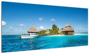 Obraz exotického ostrova (100x40cm)