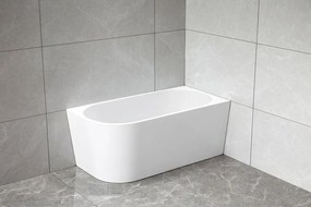 Aqualine Aqualine, TIBERA R rohová stojící vana 150x75cm, bílá, E1037