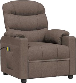 Elektrické masážní křeslo taupe textil 3143511
