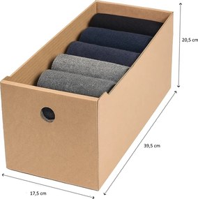 KARTON PAK Úložné boxy na oblečení, organizéry do skříně EKO KARTON 18x40x21cm - zásuvka