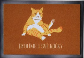 Mercury Flooring, Rohožka Bydlíme u své kočky 40x60 cm, 40x60, oranžová