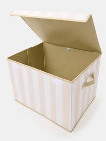 Sinsay - Skládací úložný box s pruhy - béžová