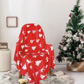 Vánoční deka Christmas červená 200x230cmTiaHome