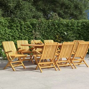 vidaXL Skládací zahradní židle 8 ks 61x67x90 cm masivní teakové dřevo