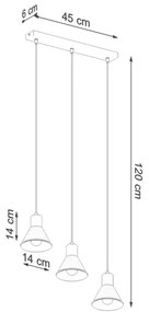 Sollux SL.0986 - Lustr na lanku TALEJA 3xE27/60W/230V černá