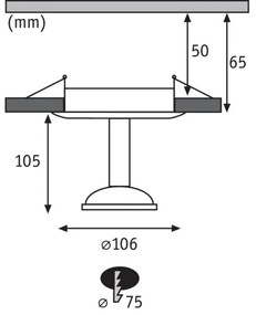 Paulmann 93591 - LED/2,5W Stropní svítidlo GLINT 230V