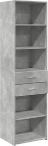 Skříň highboard betonově šedá 50x42,5x185 cm kompozitní dřevo 3281458