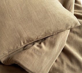 HEDDA Lněné povlečení Naira mustard rozměr: povlak na polštář 70 x 90 cm
