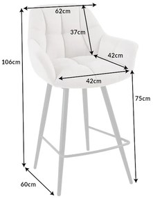 Designová barová otočná židle Vallerina béžová