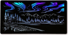 Li-Go "Polární záře" světelný RGBW obraz 230V 120x60 cm provedení povrchu: bříza