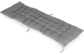 Šedý polštář na zahradní lehátko 160 cm