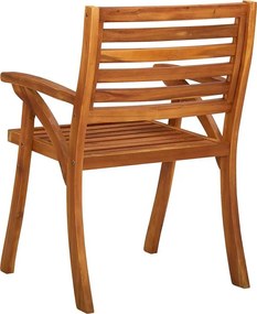 vidaXL Zahradní židle s poduškami 4 ks masivní akáciové dřevo [3075174] Barva: Vzor listí