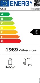 Tefcold SOCB12582A - Chladicí obslužný pult š.130 cm pro prodejny, ventilovaný, šedý + Záruka 2 roky pro firmy, 54154
