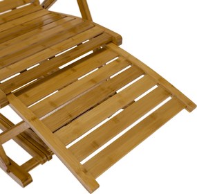 Zahradní houpací křeslo, polohovací, přírodní, bambus, FLOS