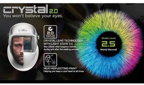 Svářečská kukla Optrel Crystal 2.0 (SN2/4-12 Autopilot) - stříbrná