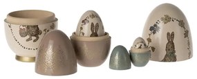 Dřevěná vajíčka Easter Babushka Eggs - set 5 ks Maileg