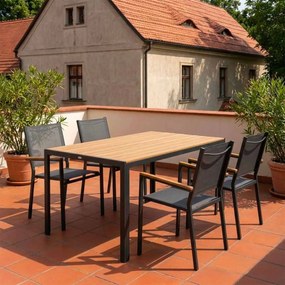 Vikio Zahradní jídelní set 150x90 pro 4 osoby AZS155P-4 přírodní