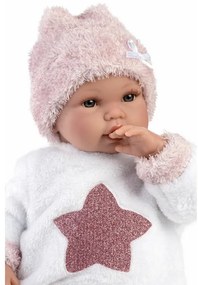 Llorens 63648 NEW BORN - realistická panenka miminko se zvuky a měkkým látkovým tělem 36cm