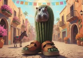 TREFL Puzzle BrainRots: Cactus Hippopotamus / 200 dílků / 48 x 34 cm