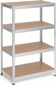 Regál 150x70x30 cm zinkovaný 4-policový, nosnost 700 kg