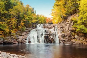 DIMEX | Vliesová fototapeta Mary Ann Falls, Kanada MS-5-3198 | 375 x 250 cm | zelená, modrá, šedá