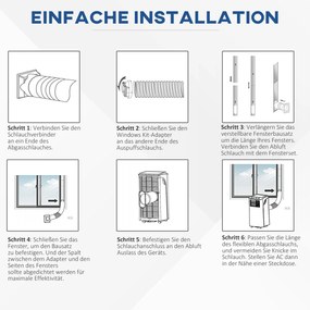 Mobilní klimatizace 3 v 1, včetně dálkového ovládání, 9K BTU, 24hodinový časovač, ABS, bílá