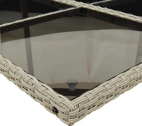9dílný zahradní jídelní set s poduškami světle šedý polyratan 3210839