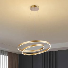Brilagi-LED Stmívatelný lustr na lanku TWISTER LED/48W/230V pr. 50 cm zlatá +DO