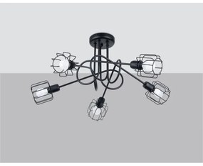 Sollux SL.1119 - Lustr na tyči BELUCI 5xE14/40W/230V černá
