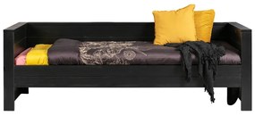 Černá postel/sofa z borovicového dřeva WOOOD Dennis, 90 x 200 cm